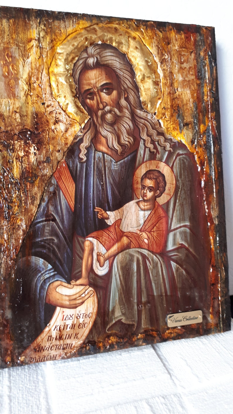 Saint St. Simeon Symeon the God Icon-Greek Orthodox Byzantine | Etsy