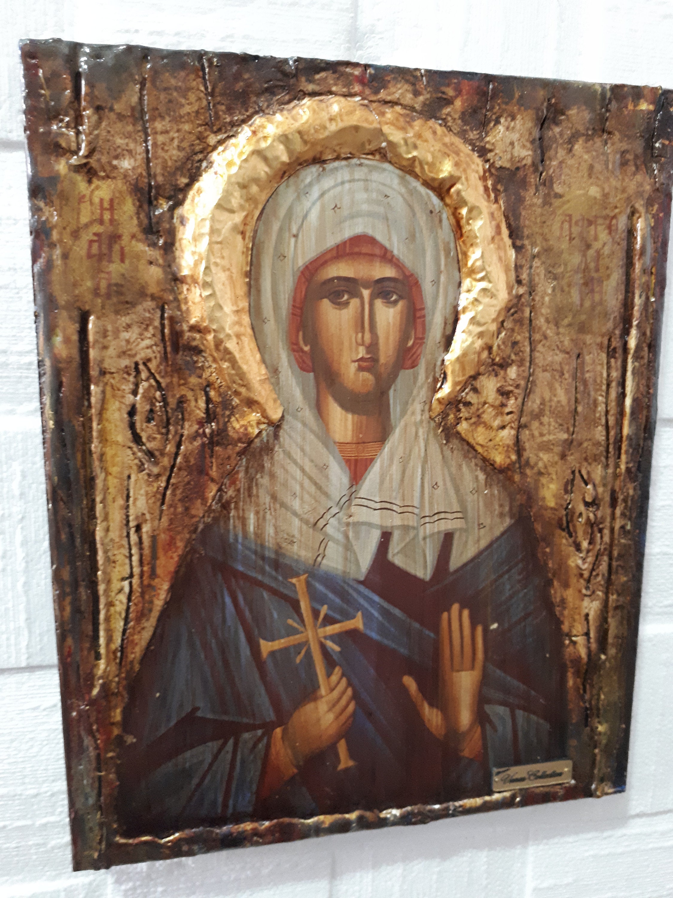 Saint St. Aphrodite, the Virgin Martyr Icon-Orthodox Greek Byzantine ...