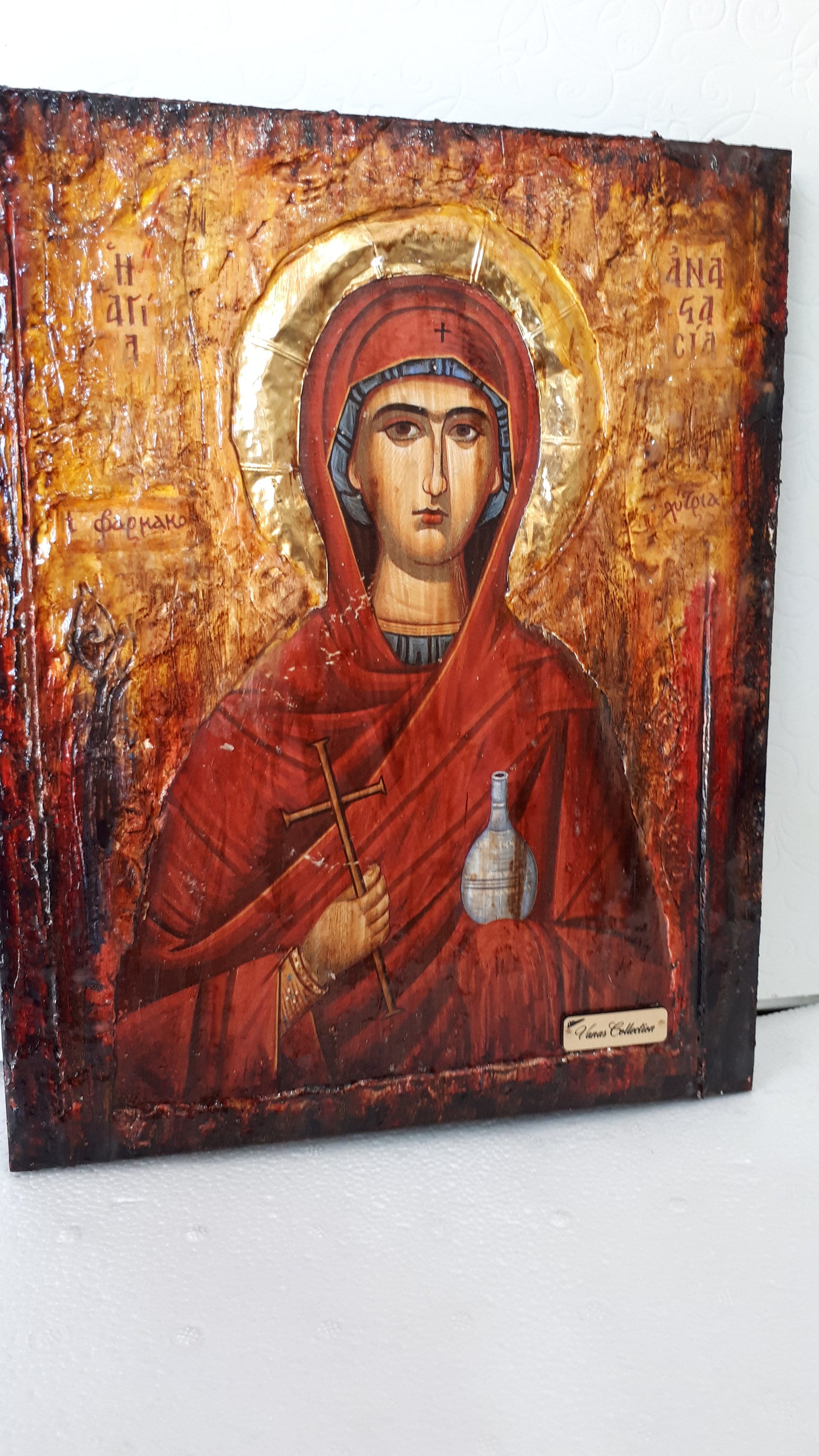 Saint St. Anastasia Farmakolytria Icon-Greek Russian Orthodox Antique ...