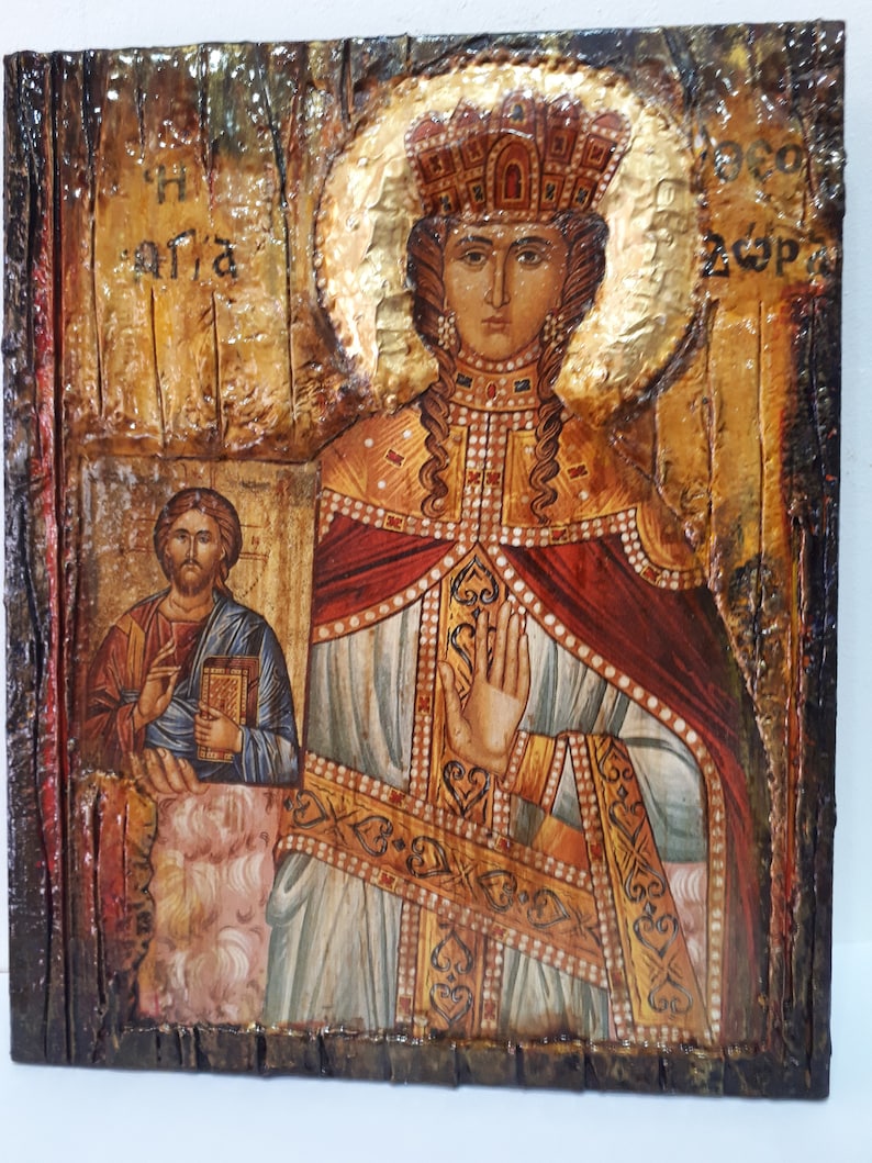 Saint St. Theodora the Empress Augusta Icon Orthodox Greek - Etsy