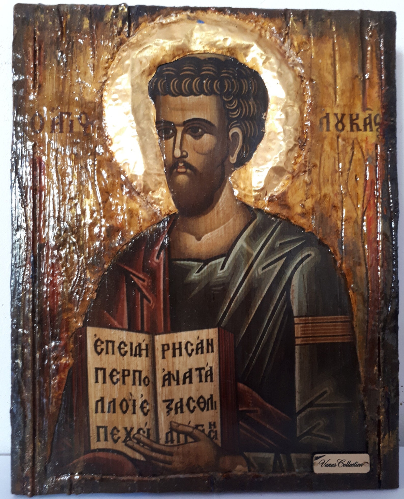 Saint St Luke Saint Lukas Handmade Christian Orthodox Byzantine Icon ...