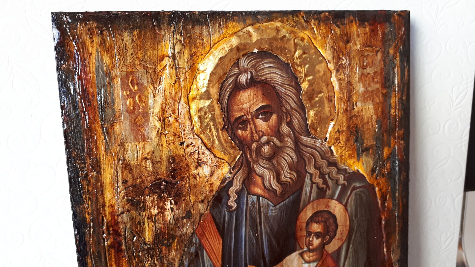Saint St. Simeon Symeon the God Icon-greek Orthodox Byzantine - Etsy