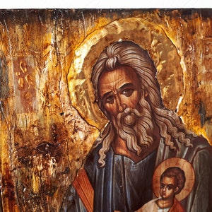 Saint St. Simeon Symeon the God Icon-Greek Orthodox Byzantine | Etsy