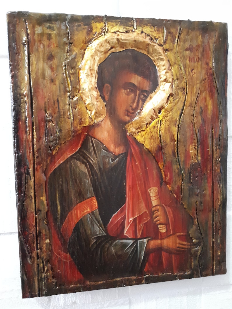 Saint Thomas the Apostle Icon Rare Byzantine Greek Orthodox | Etsy