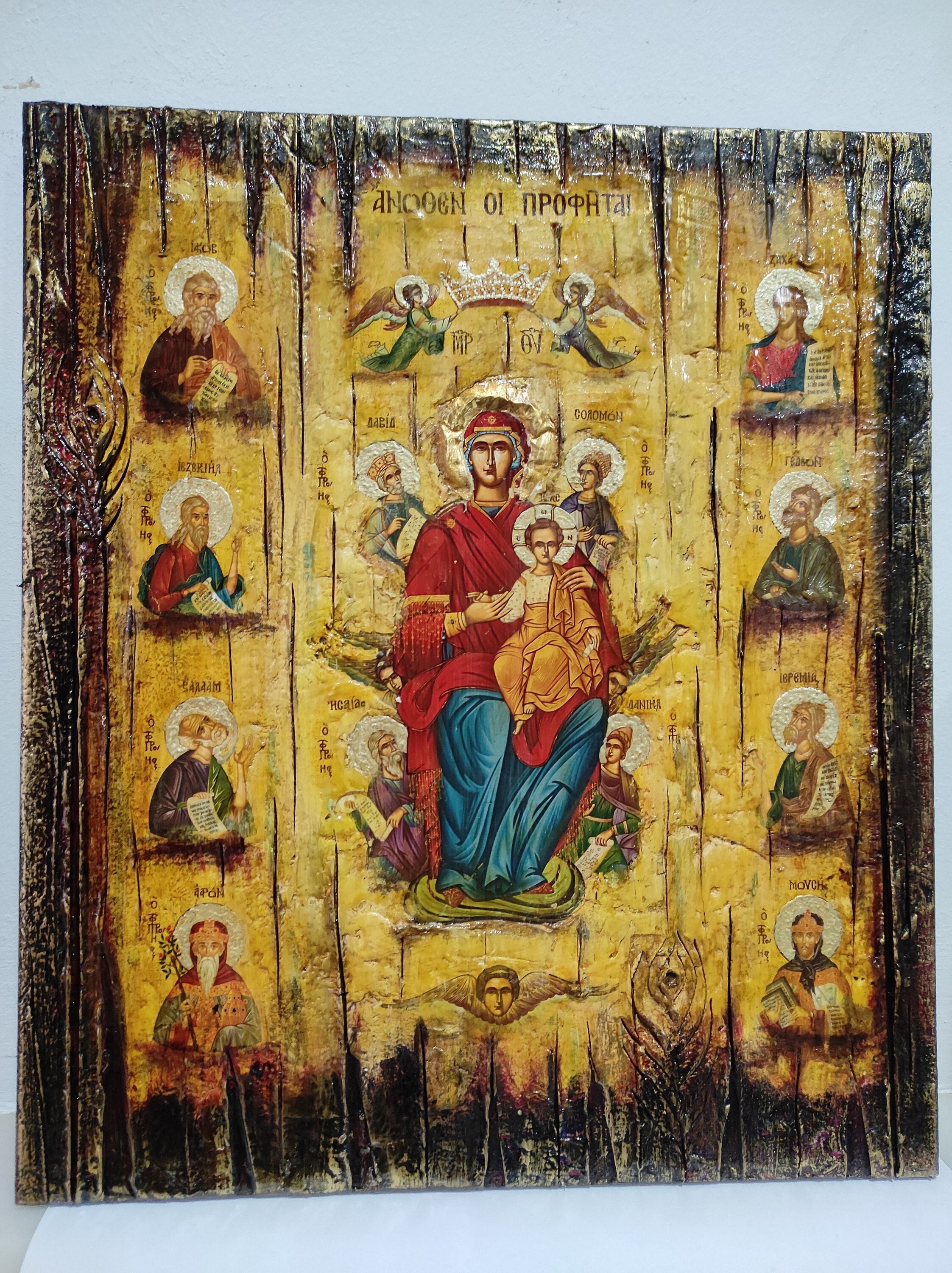 Virgin Mary and Child Enthroned, The Prophets Above - Orthodox ...
