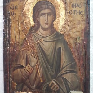Saint St. Orestes Orestis on Wood Icon-greek Orthodox - Etsy