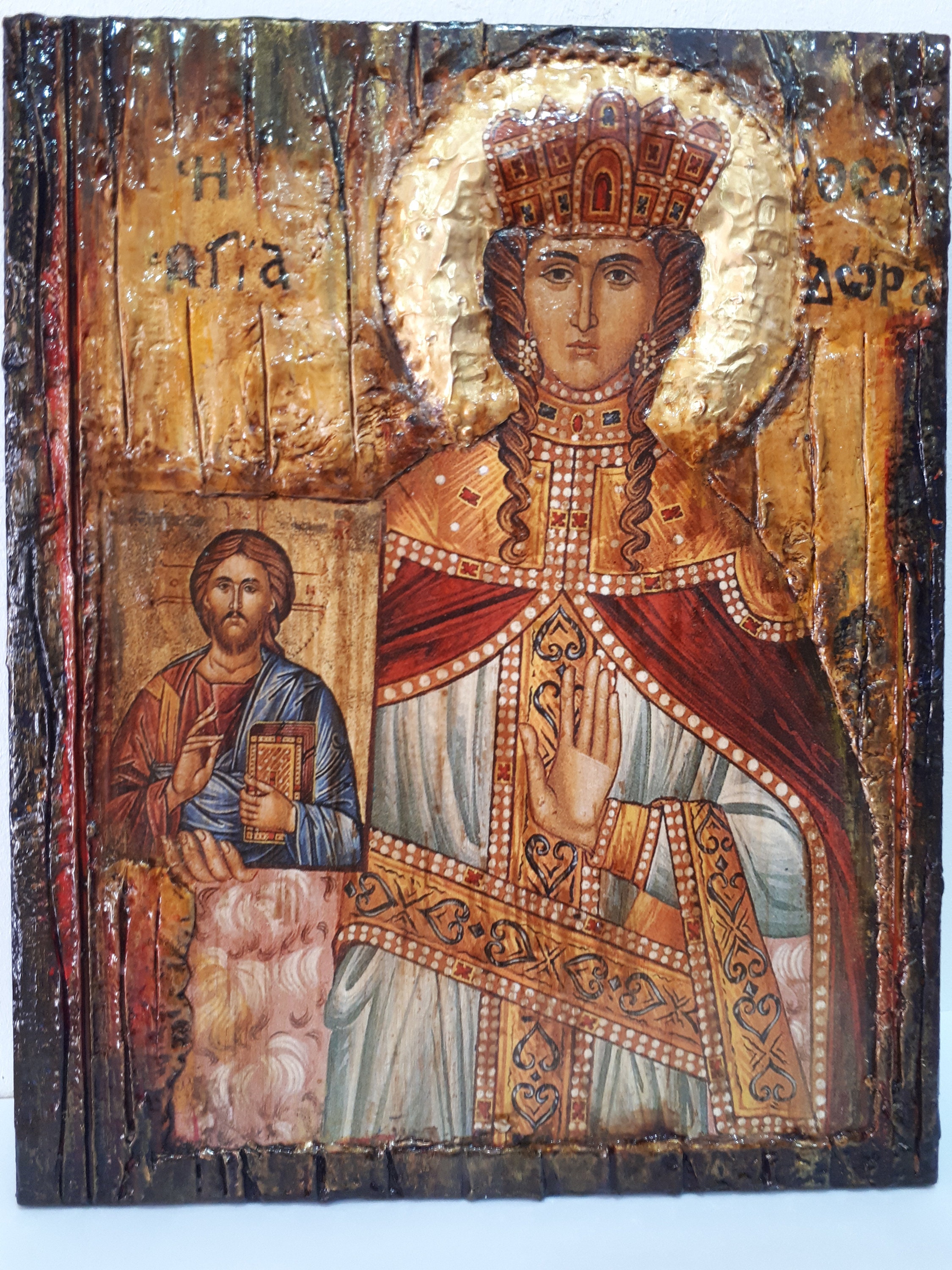 Saint St. Theodora the Empress Augusta Icon Orthodox Greek - Etsy