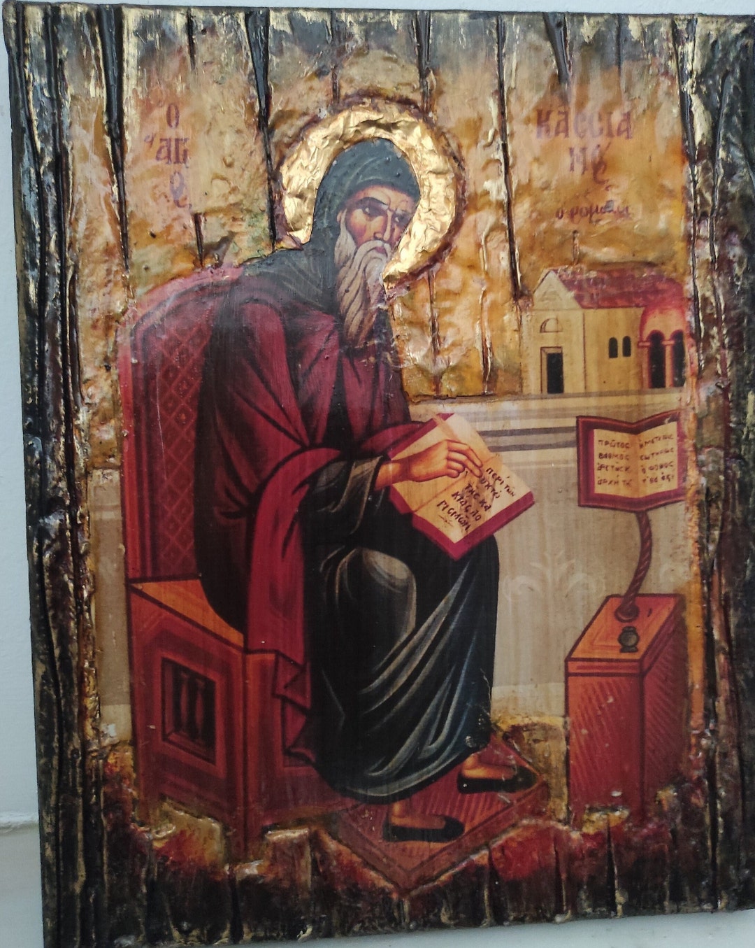 Saint St. Kassianos | Wooden Greek Icon | Christian Orthodox Wood Icons ...