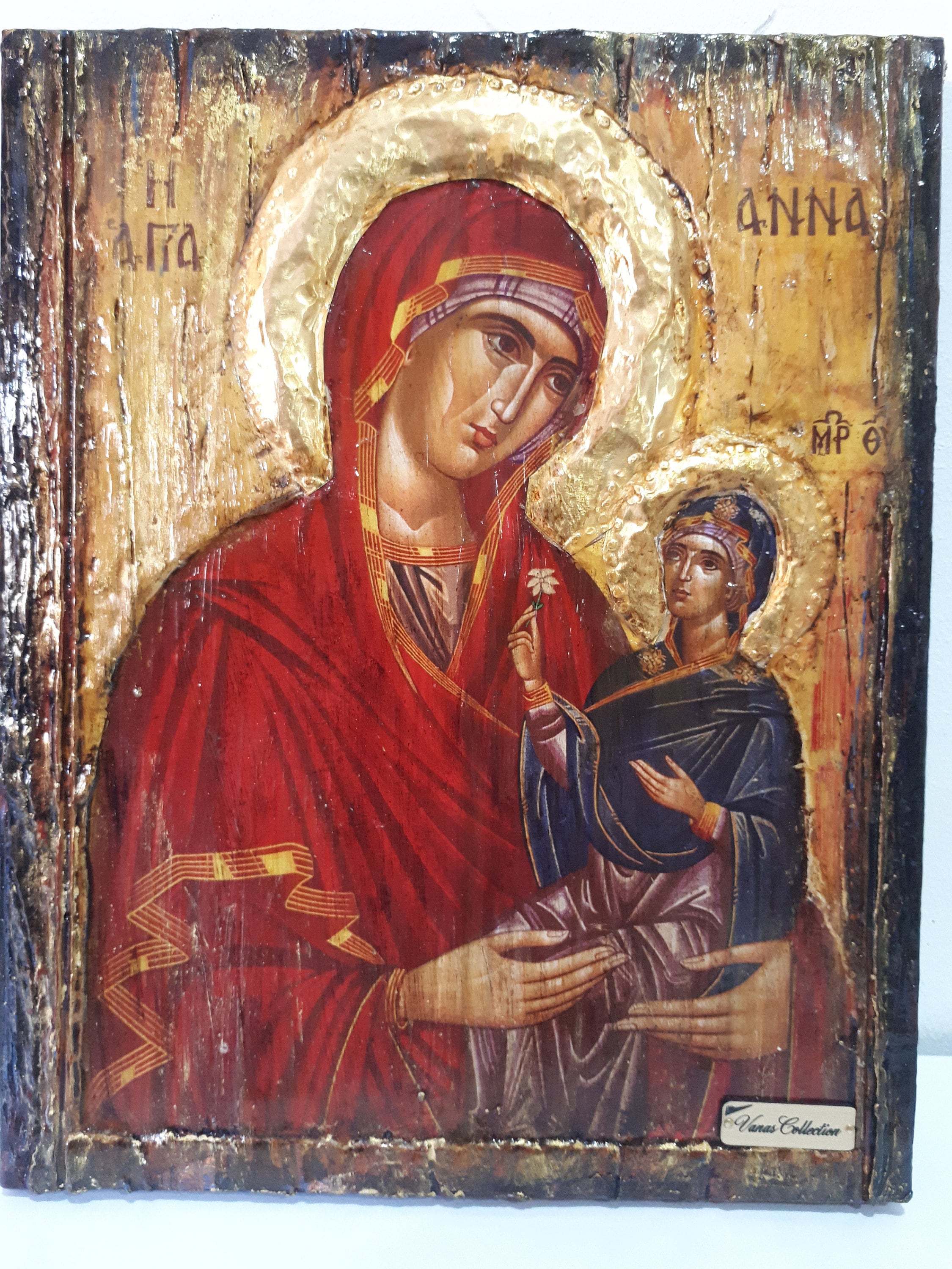 Saint St. Anna with Virgin of Jesus Christ -Greek Russian Orthodox ...