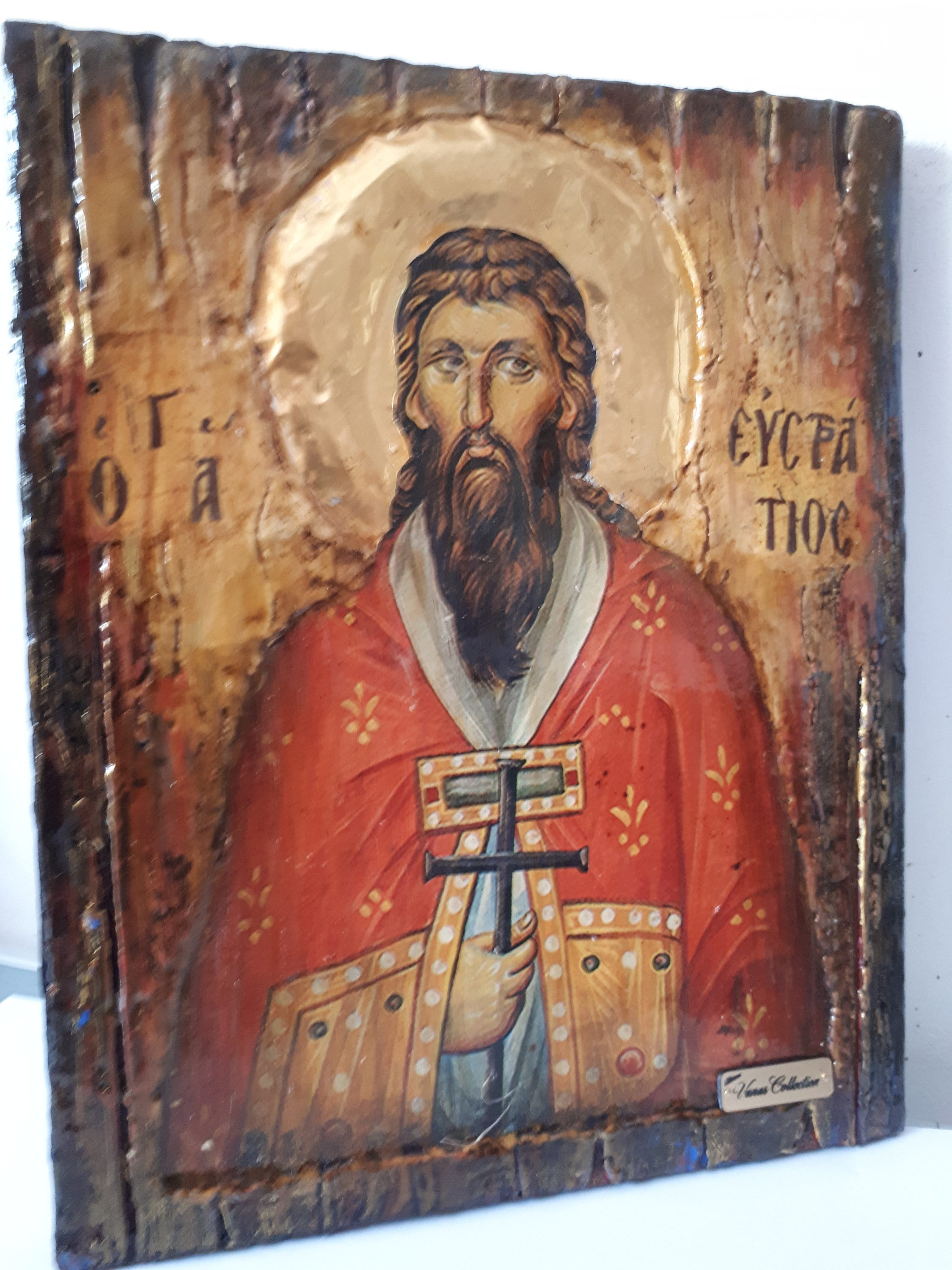 Saint St. Efstratios Greek Icon-Orthodox Russian Byzantine Christian Icons