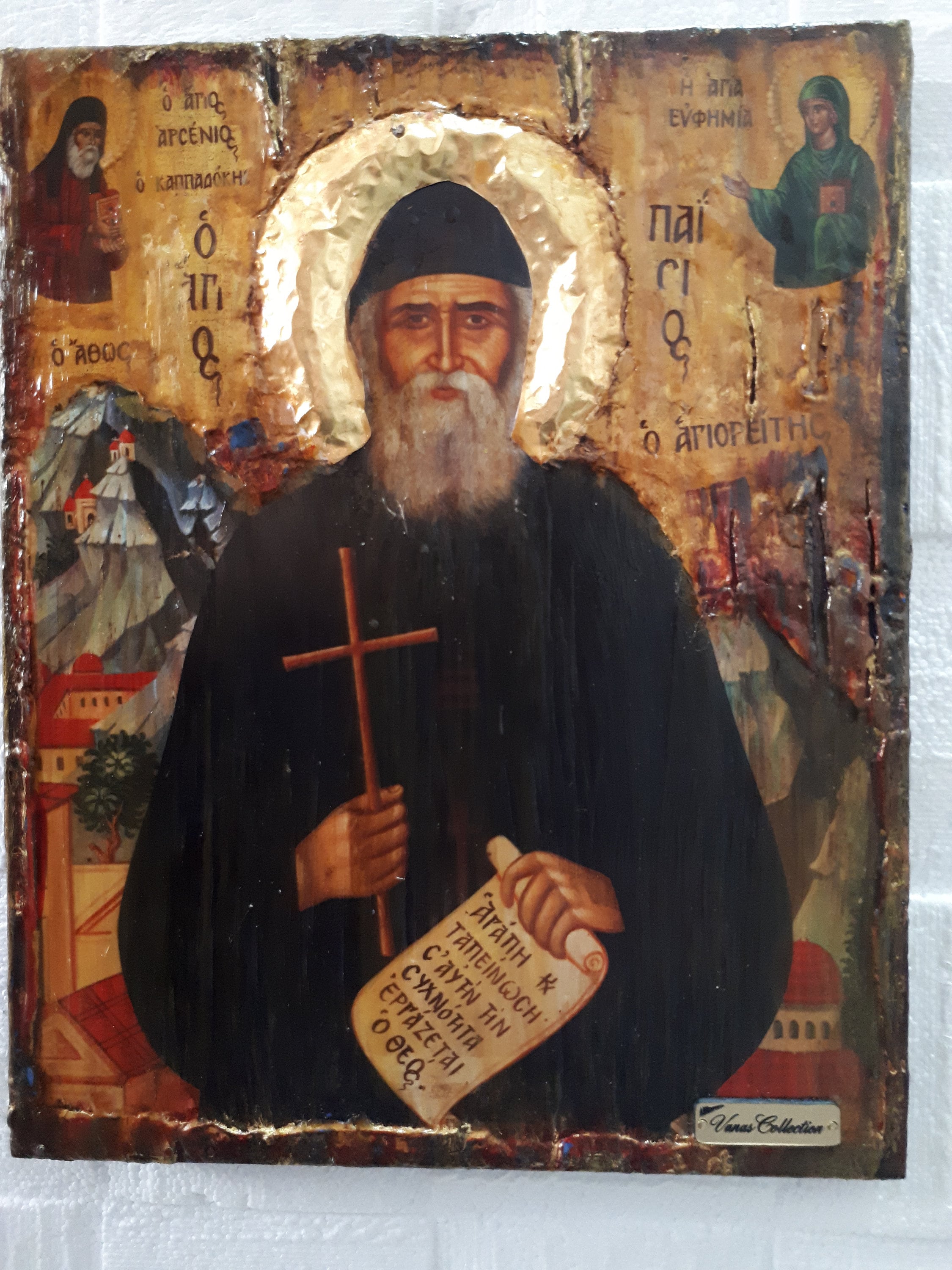 Saint Paisios of Mount Athos Icon-Handmade Greek Orthodox Byzantine Icons