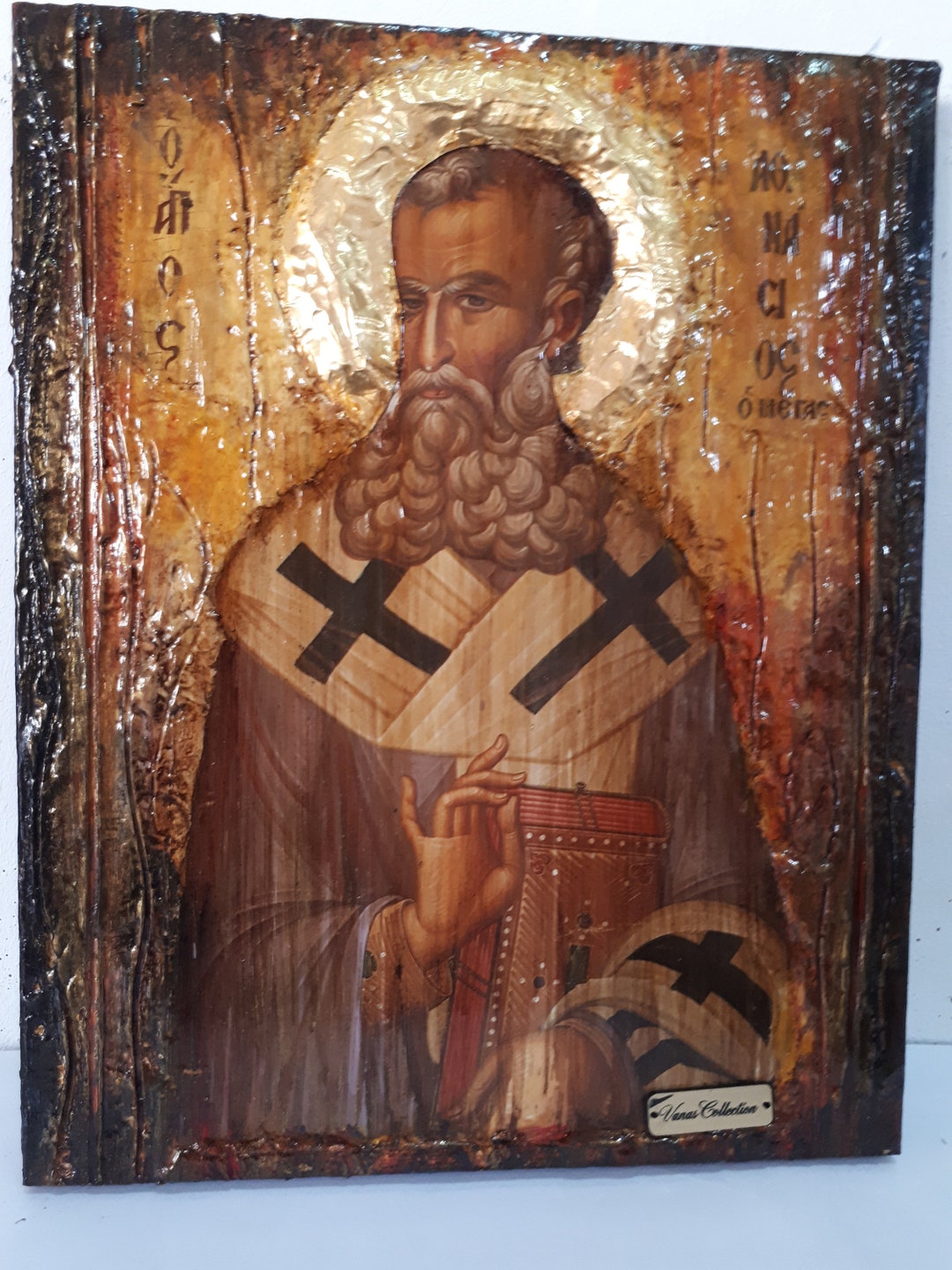 Saint St. Athanasious Athanasios Icon Greek Byzantine - Etsy