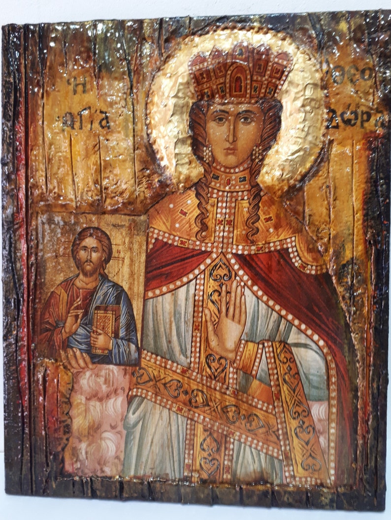 Saint St. Theodora the Empress Augusta Icon Orthodox Greek - Etsy