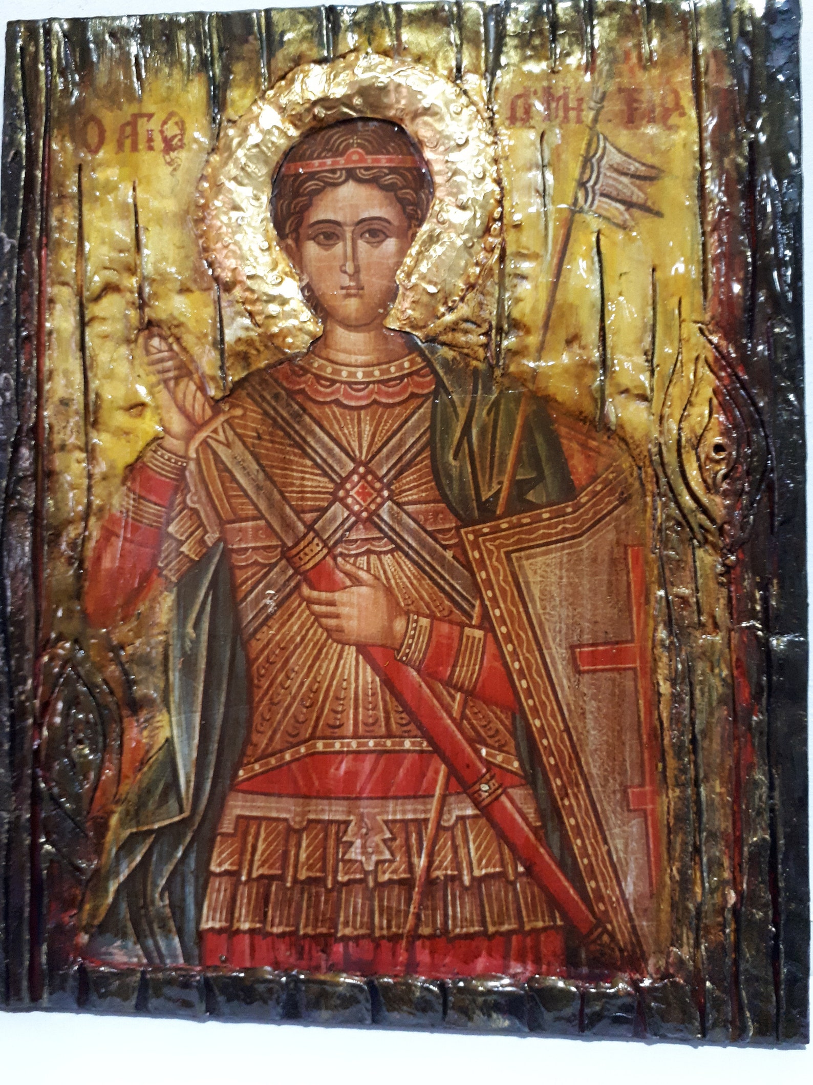 Saint St. Demetrius-dimitrios Icon-greek Orthodox Byzantine - Etsy