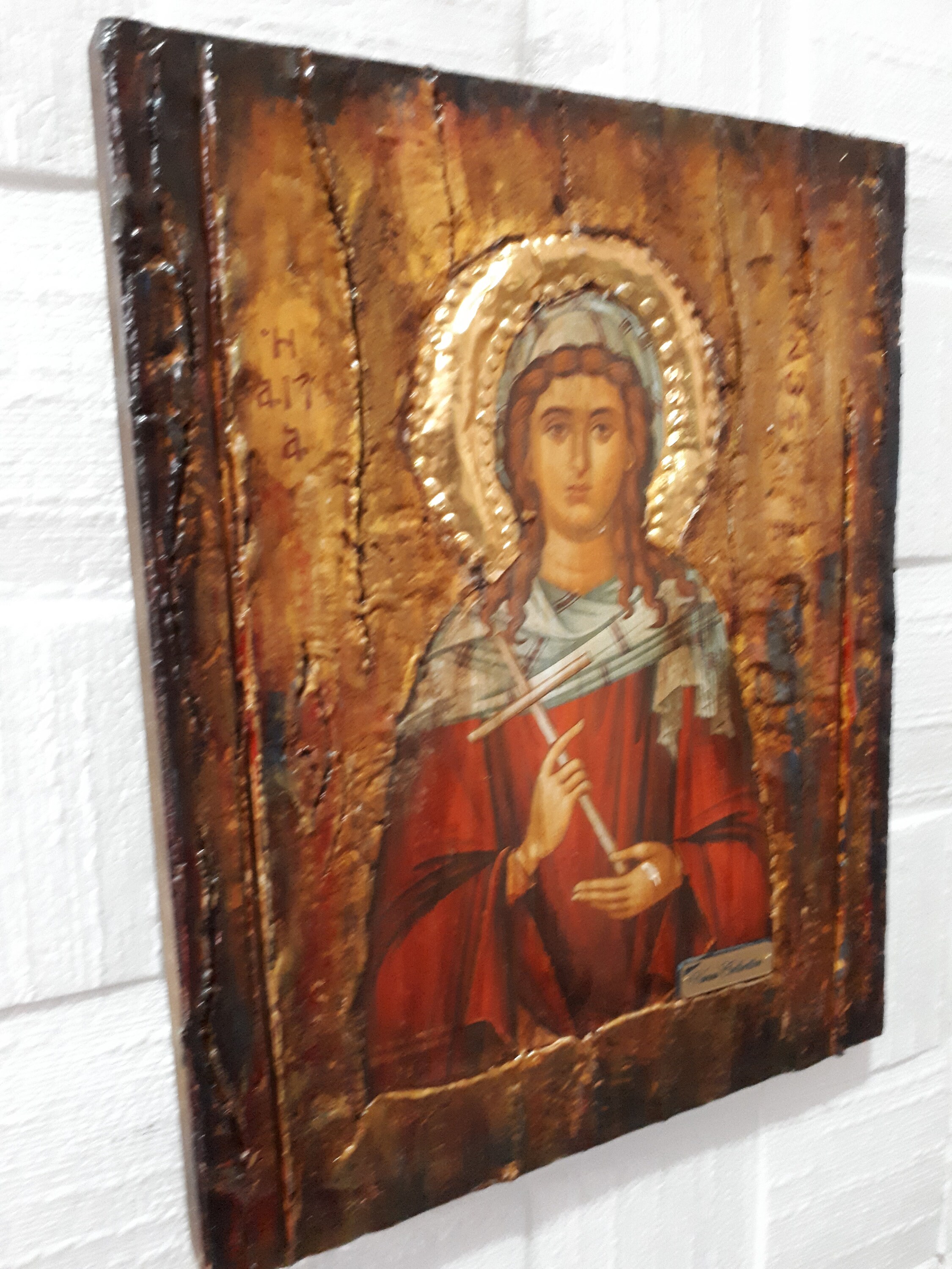 Orthodox Icon St. Zoe the Martyr- Greek Byzantine Handmade Antique ...