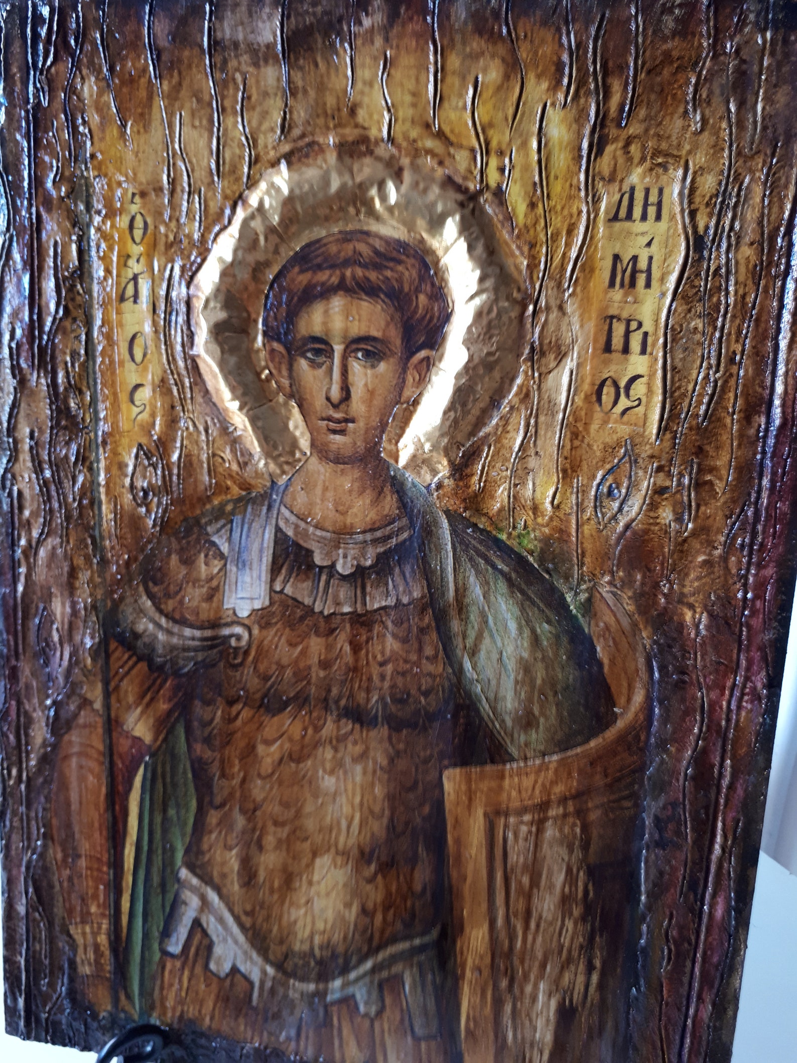Saint St Dimitrios Demetrius Handmade Orthodox Icon Byzantine - Etsy