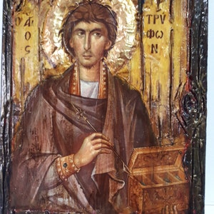 Saint St Tryphon Tryfon -greek Orthodox Byzantine Christian Icons ...