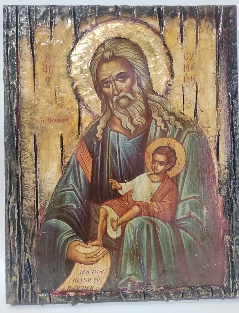 Saint St. Simeon Symeon the God Icon-greek Orthodox Byzantine Religious ...