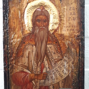 Orthodox Icon of Prophet Zachariah, Zacharias Christianity Greek ...