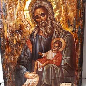 Saint St. Simeon Symeon the God Icon-greek Orthodox Byzantine - Etsy