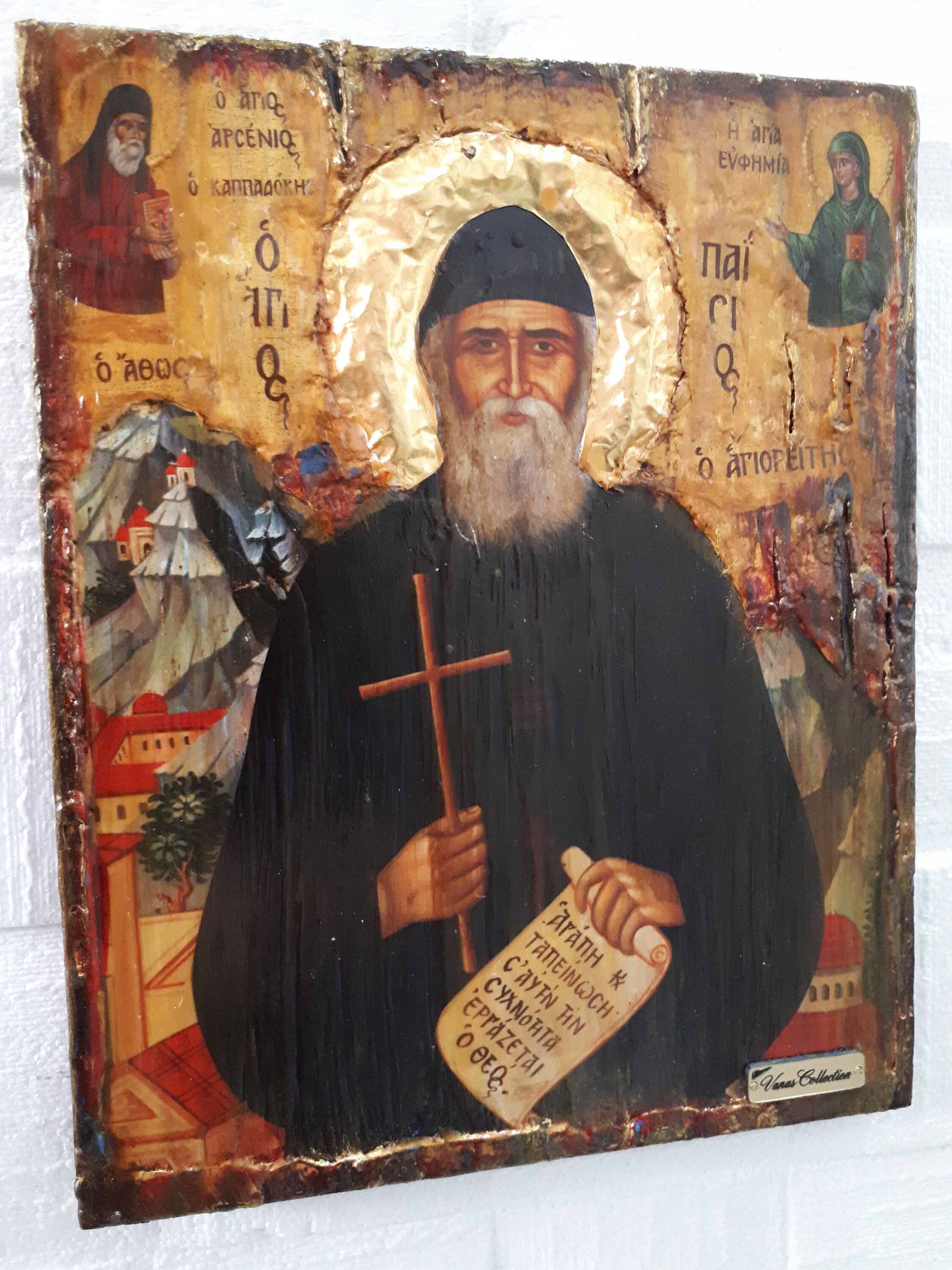 Saint Paisios of Mount Athos Icon-Handmade Greek Orthodox Byzantine Icons