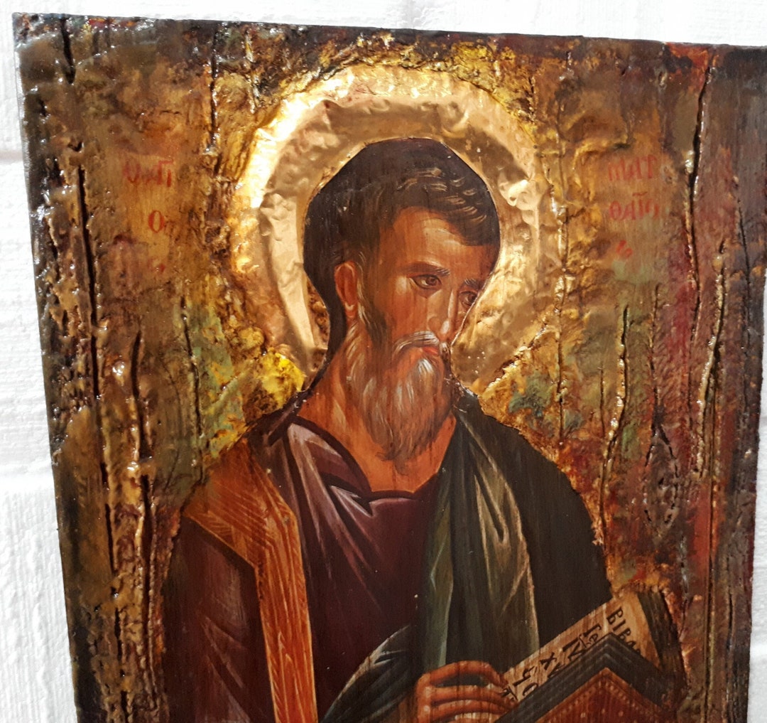 Saint St. Matthew the Apostle Icon Orthodox Greek Byzantine - Etsy