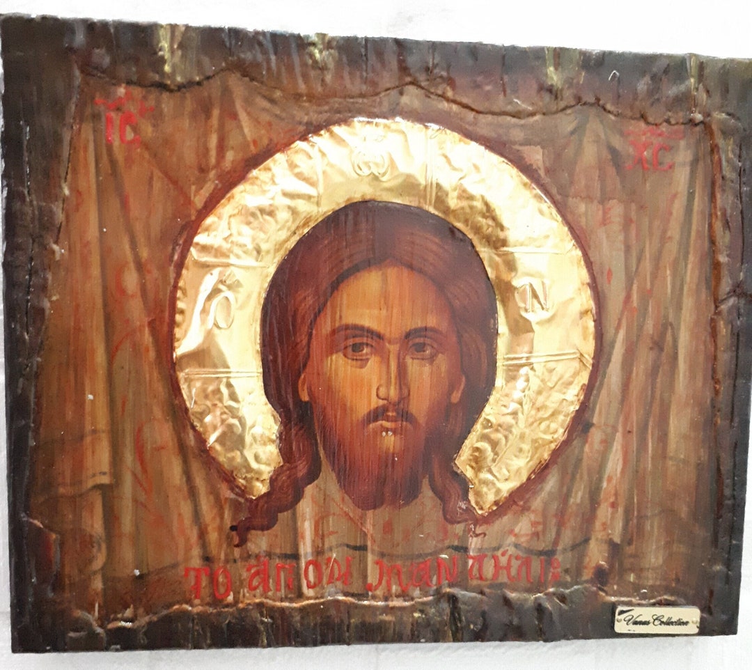 Jesus Christ Face on the Holy Scarf Mandilion-orthodox Byzantine ...