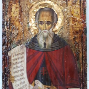 Saint St Savvas Savas Icon-greek Orthodox Byzantine Russian - Etsy