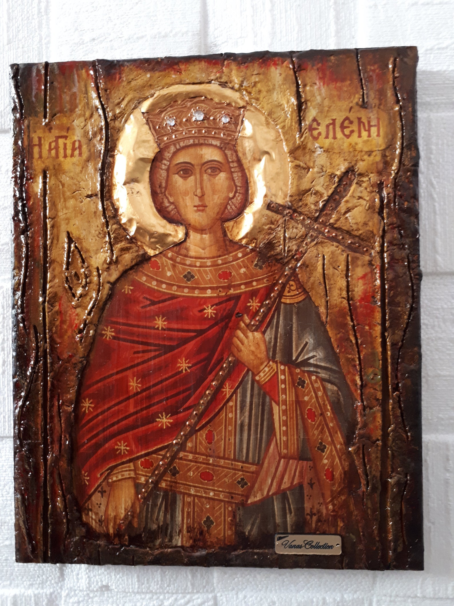 Antique Style Saint Helen Icon-handmade Greek Orthodox | Etsy