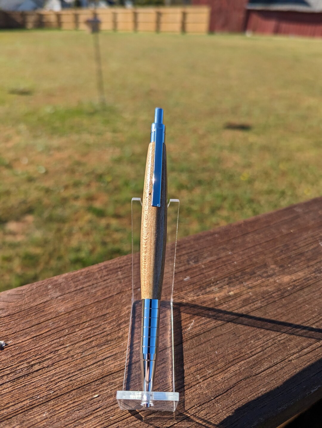 The Saxa EDC Hand-turned Click Pen Wormy Maple - Etsy