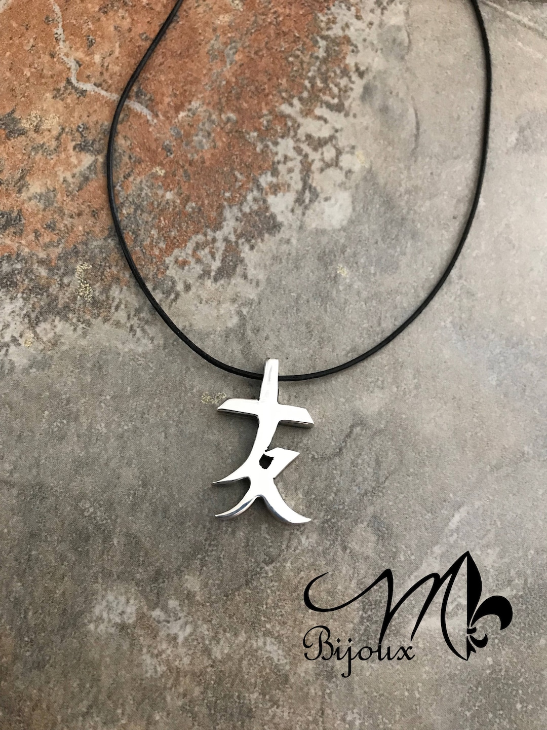 Chinese Friendship Symbol Pendant. Handmade Real Silver 925 for Men or ...