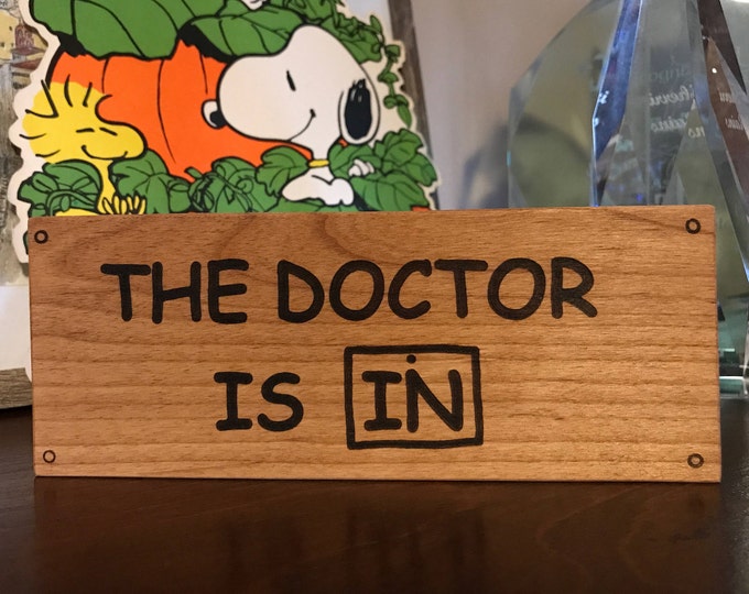 The Doctor is In, Wooden Block, Charlie Brown, Peanuts, Wooden Sign ...