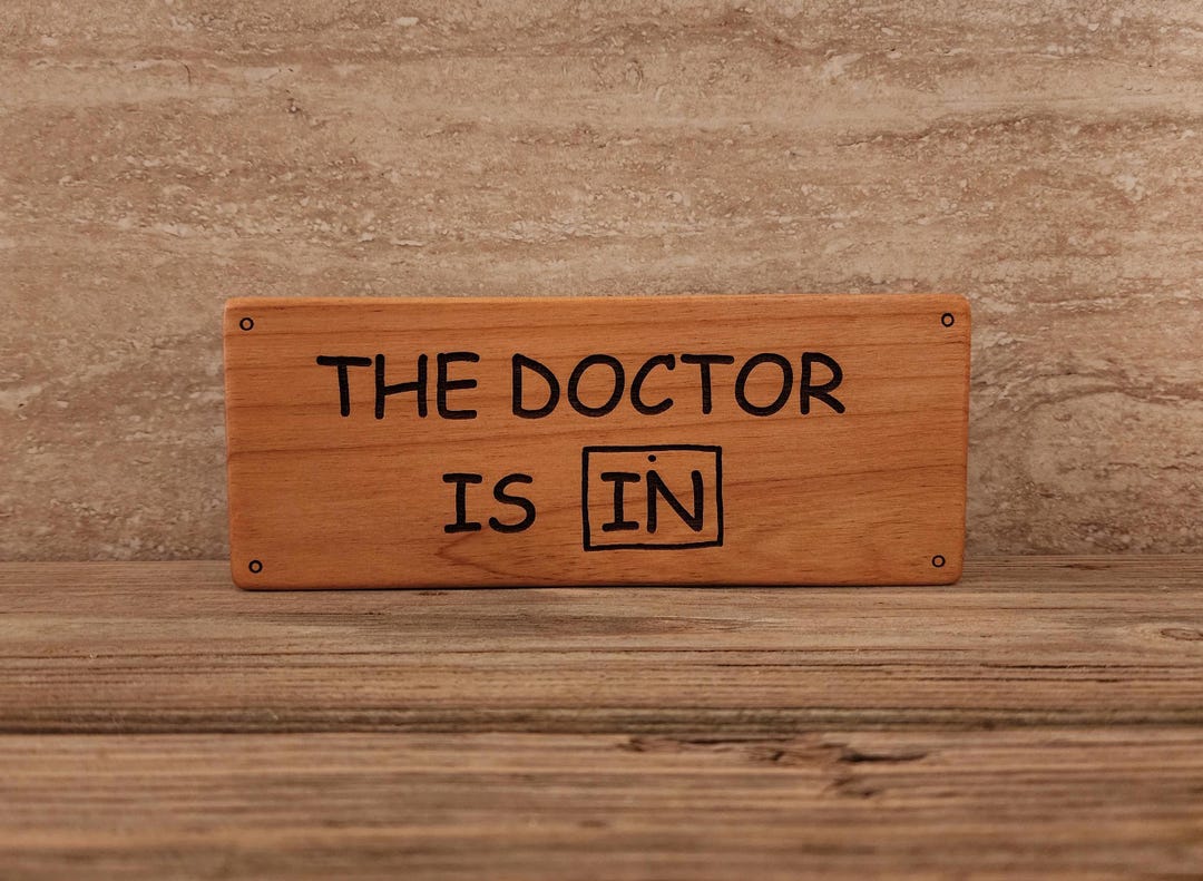 The Doctor is In, Wooden Block, Charlie Brown, Peanuts, Wooden Sign ...