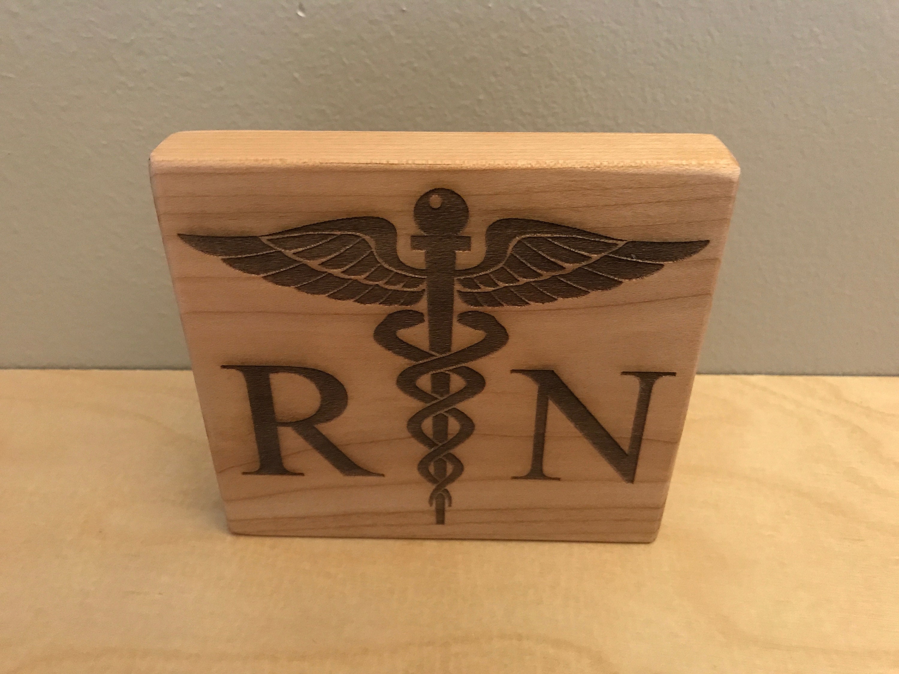 RN Caduceus Nurse Sign RN Graduation Gift Nurses Day | Etsy