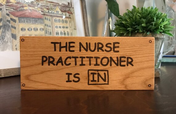 The Nurse Practitioner Is In Block Sign Wooden Block Sign | Etsy