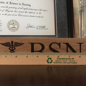 BSN Sign, Laser Engraved, Wood Block Sign, Nursing Sign, BSN Gift, BSN ...