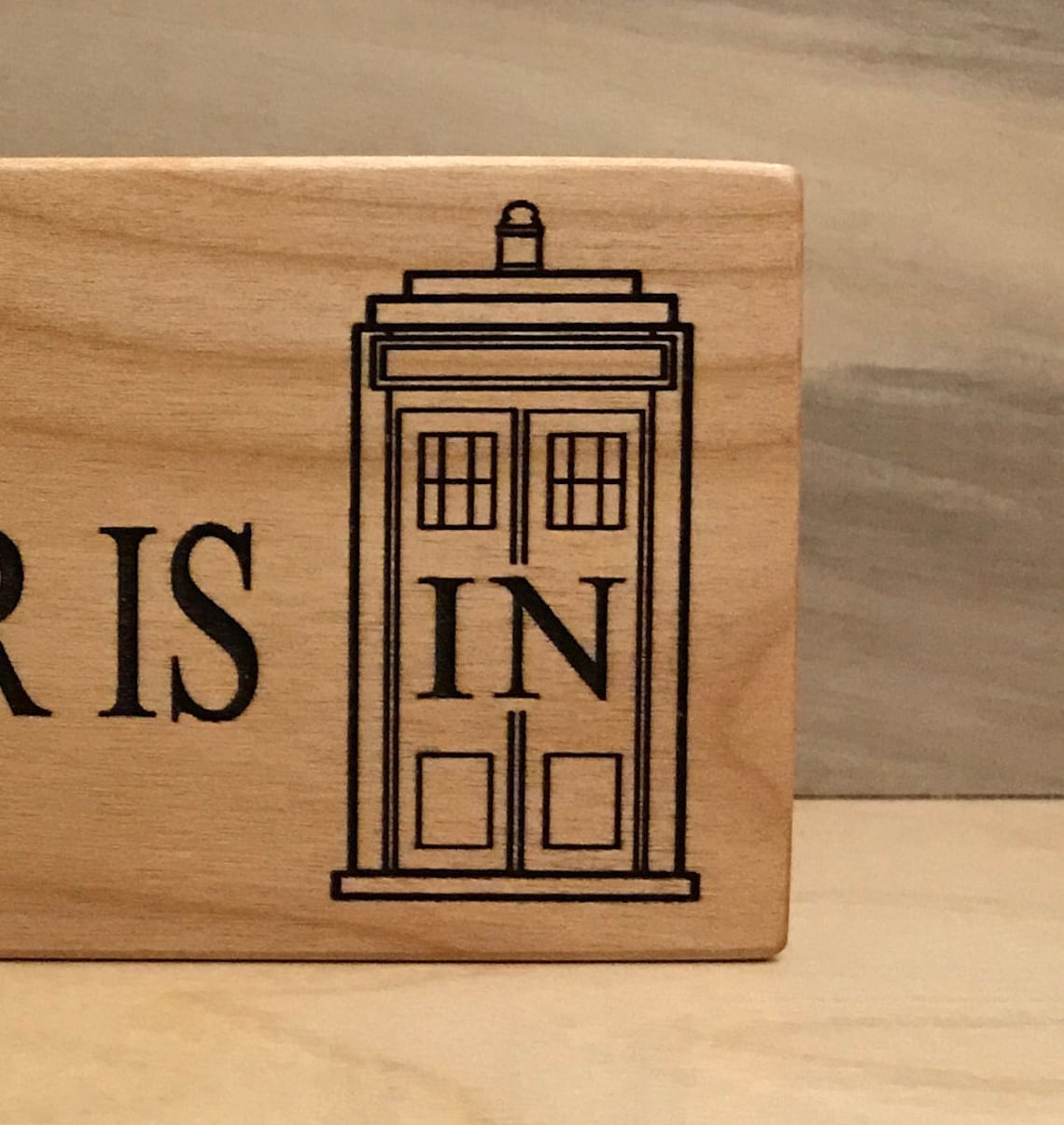 The Doctor is In, Wood Block, Dr Who, Laser Engraved, Doctor Who Gift ...
