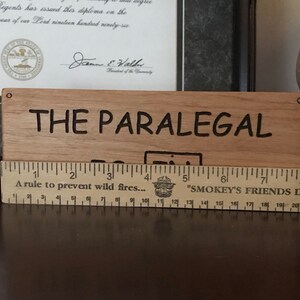 The Paralegal is In, Wooded Sign, Laser Engraved, Paralegal Sign, Gift ...
