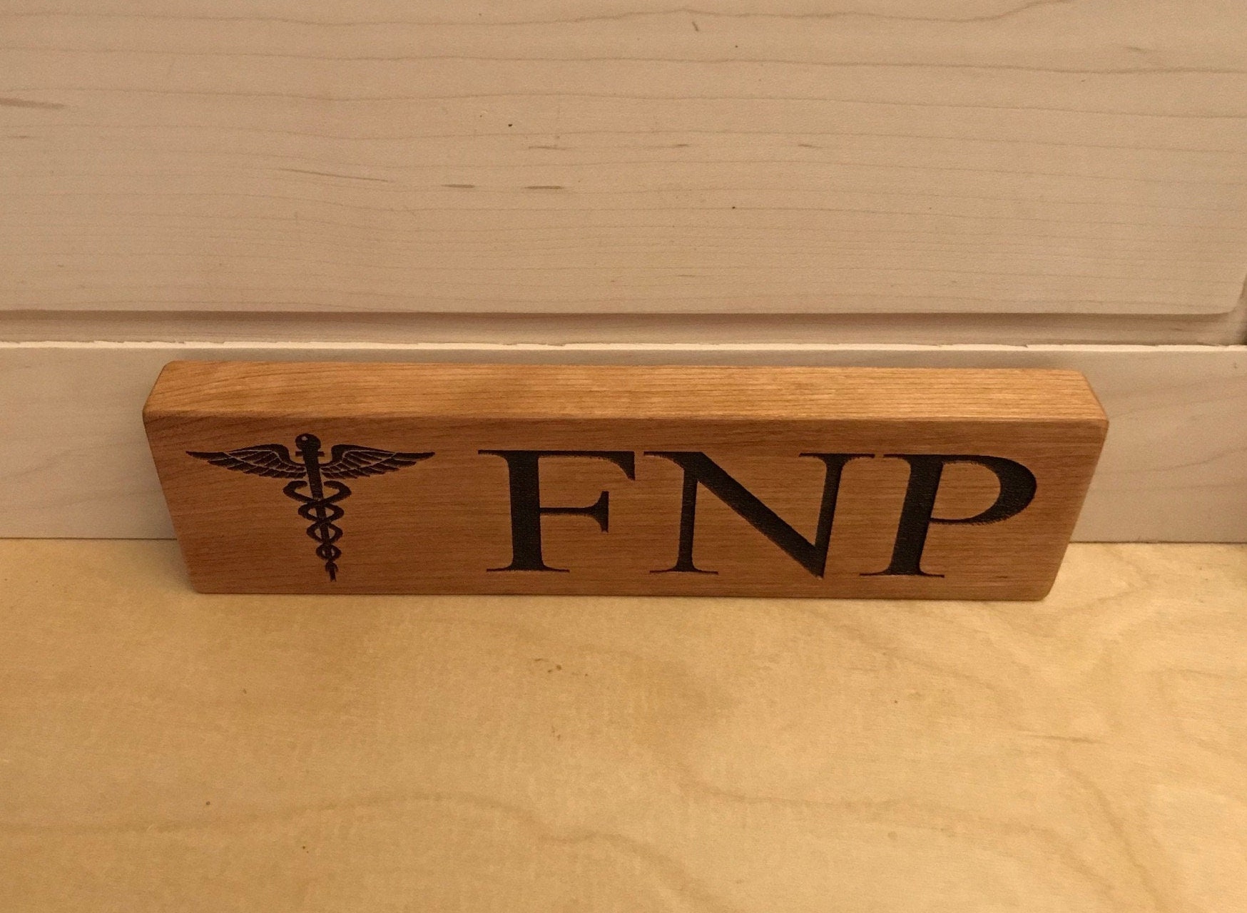 FNP Sign Laser Engraved Shelf Sitter FNP Gift Nurse | Etsy