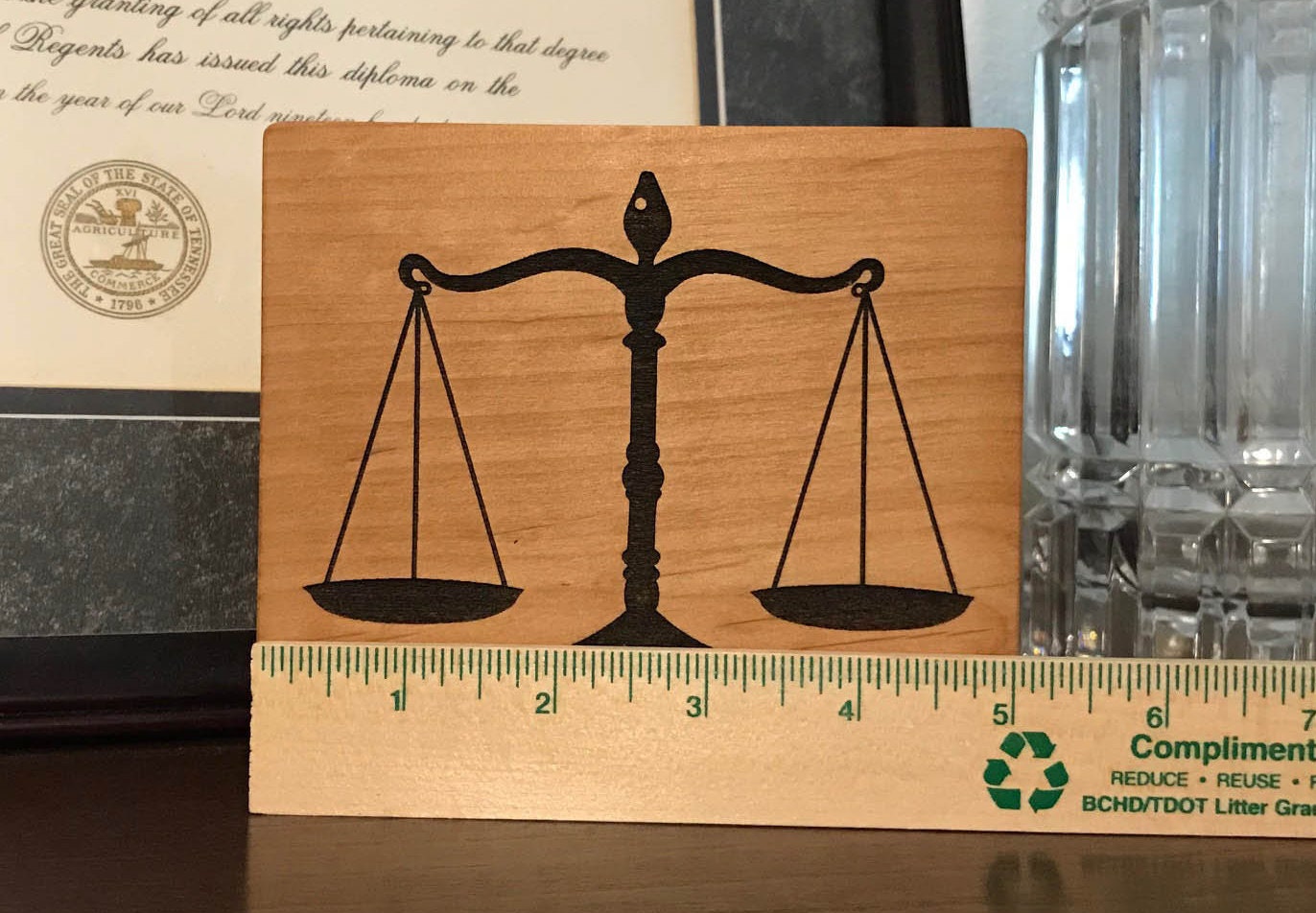 Custom Scales of Justice Sign Laser Engraved Wood Block - Etsy