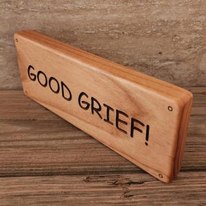 Good Grief Wood Block Sign, Laser Engraved Sign, Snoopy Party, Charlie ...