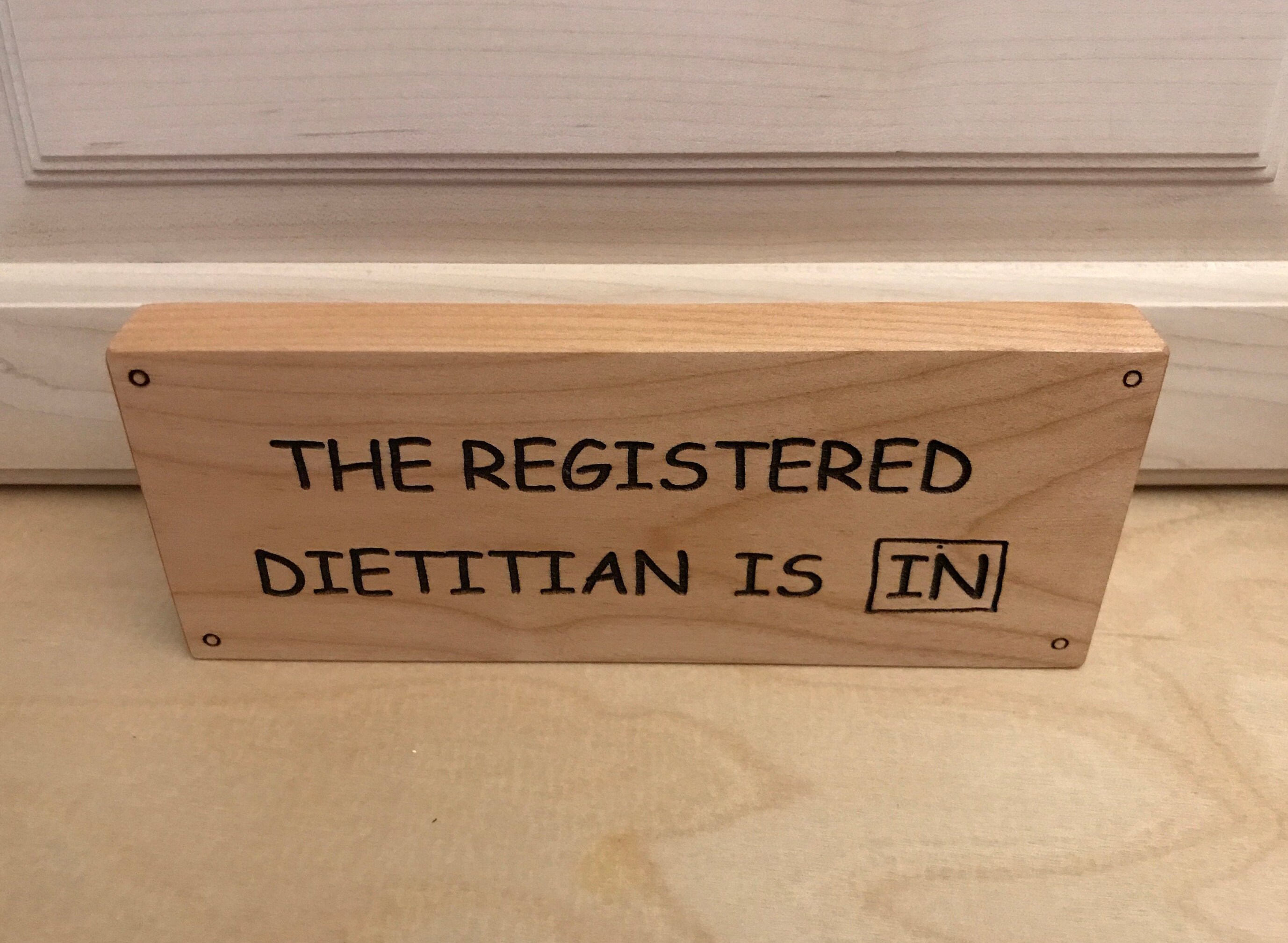 The Registered Dietitian is In Wood Block Sign Laser - Etsy
