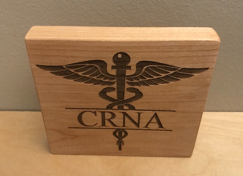 CRNA Wood Block Sign, Caduceus, CRNA, Nurse Anesthetist, Nurse ...