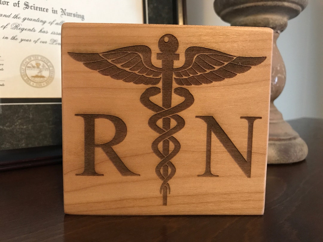 RN Caduceus, Nurse Sign, RN Graduation Gift, Nurses Day, Registered ...