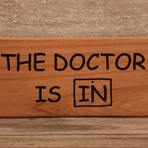 The Doctor is In, Wooden Block, Charlie Brown, Peanuts, Wooden Sign ...