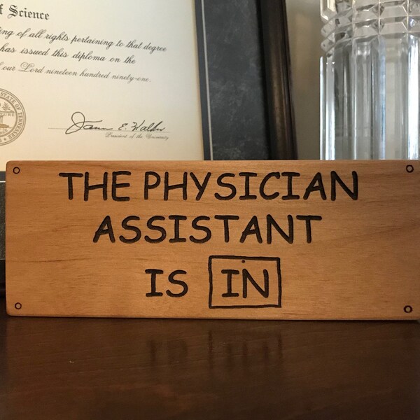 Physician Assistant Signs - Etsy