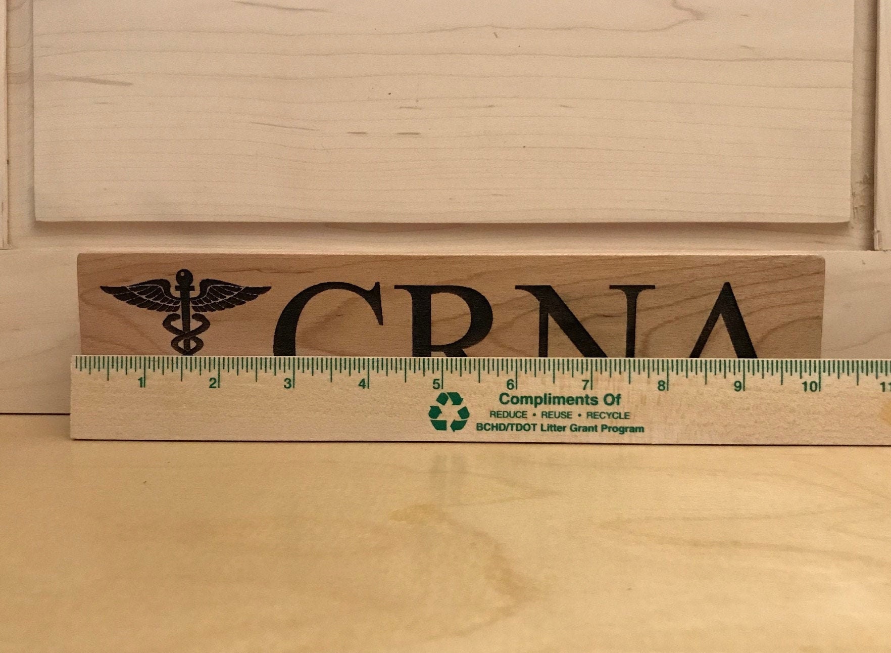 CRNA Laser Engraved Wood Block Sign Registered Nurse | Etsy