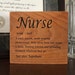 Nurse Definition, Wood Block Sign, Laser Engraved, Shelf Sitter, Gift ...
