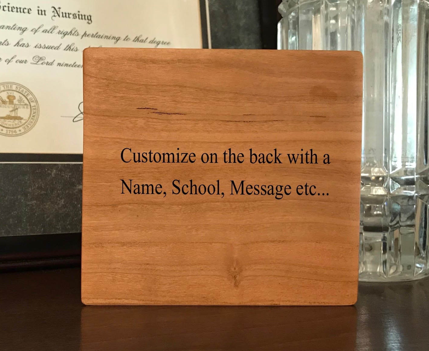 Custom NP Sign Medical Caduceus Laser Engraved Nurse | Etsy