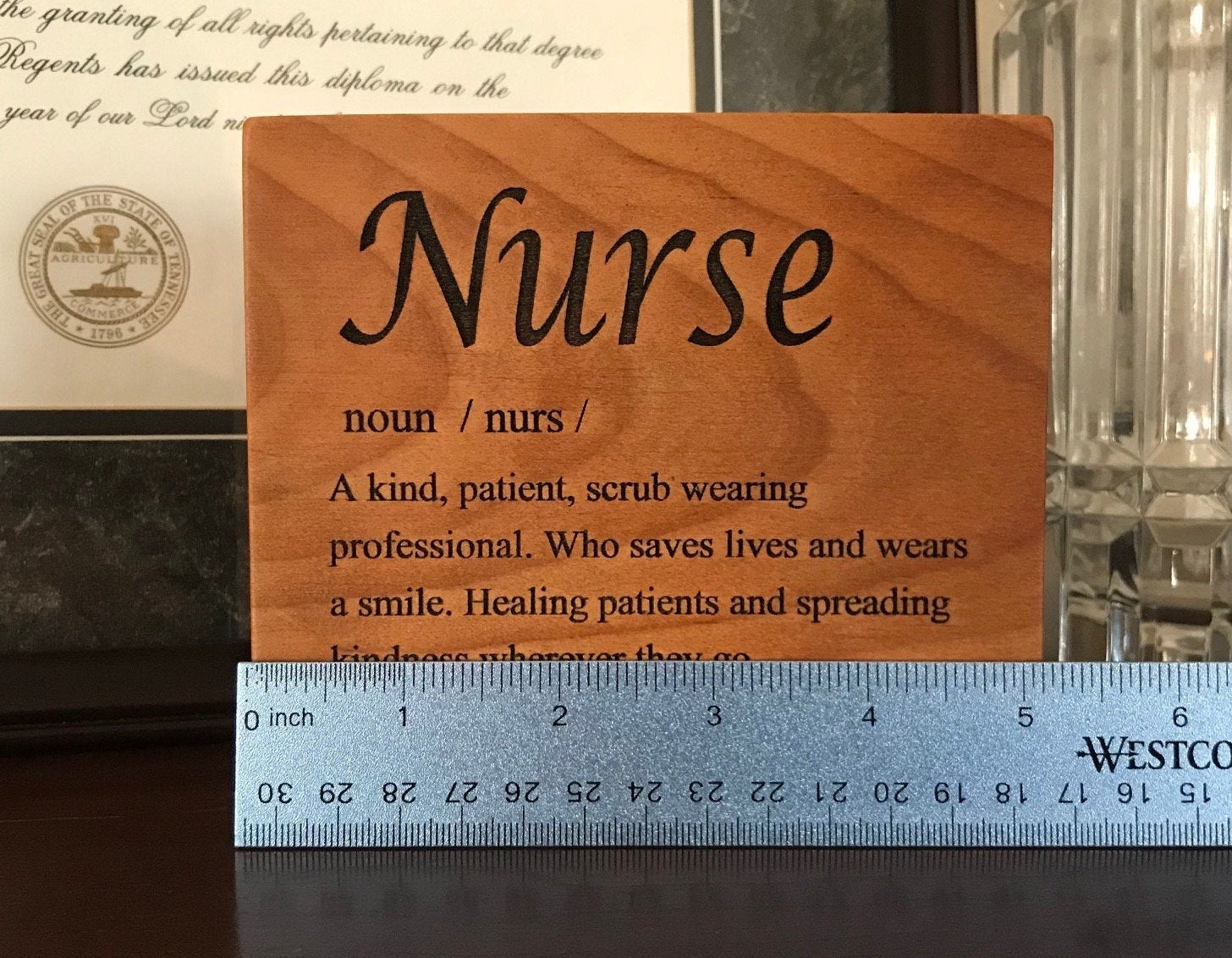 Nurse Definition Wood Block Sign Laser Engraved Shelf - Etsy